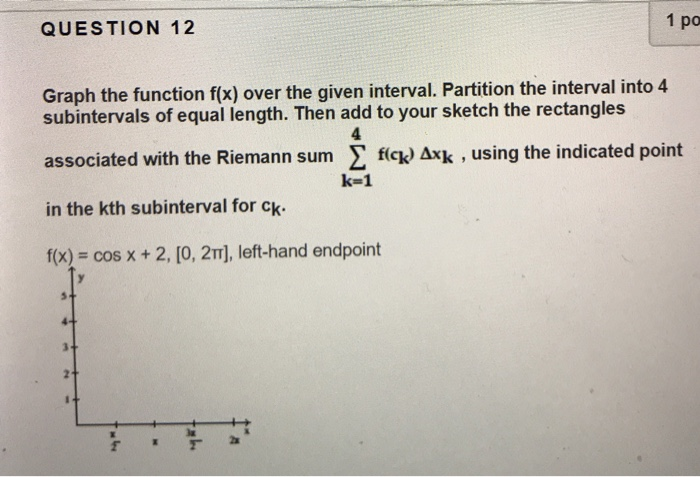 Solved QUESTION 11 1 poil Graph the function f(x) over the | Chegg.com