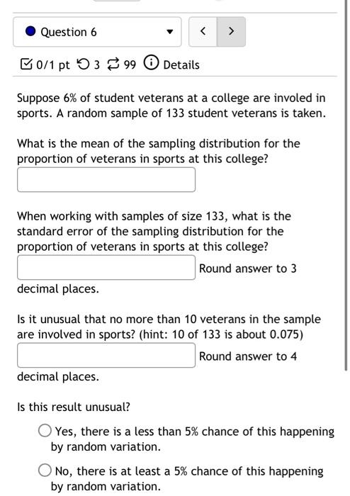 Solved The sampling distribution of the sample proportion | Chegg.com