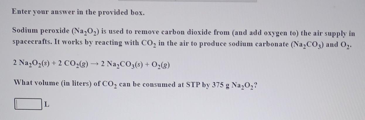 Solved Enter your answer in the provided box. Sodium | Chegg.com