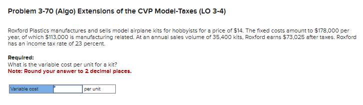 Solved Problem 3-70 (Algo) ﻿Extenslons of the CVP | Chegg.com