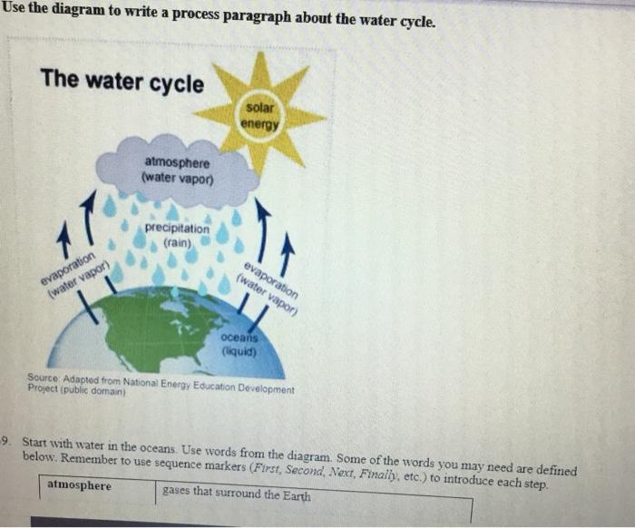 Solved Use the diagram to write a process paragraph about | Chegg.com