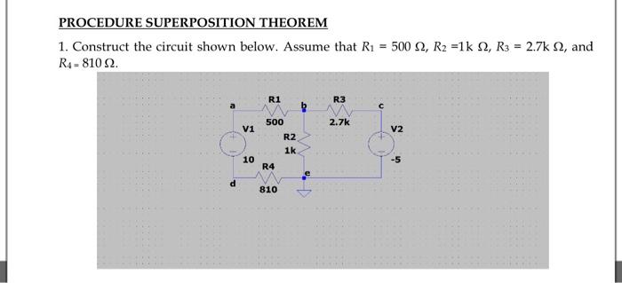 Solved Procedure Superposition Theorem 1 Construct The