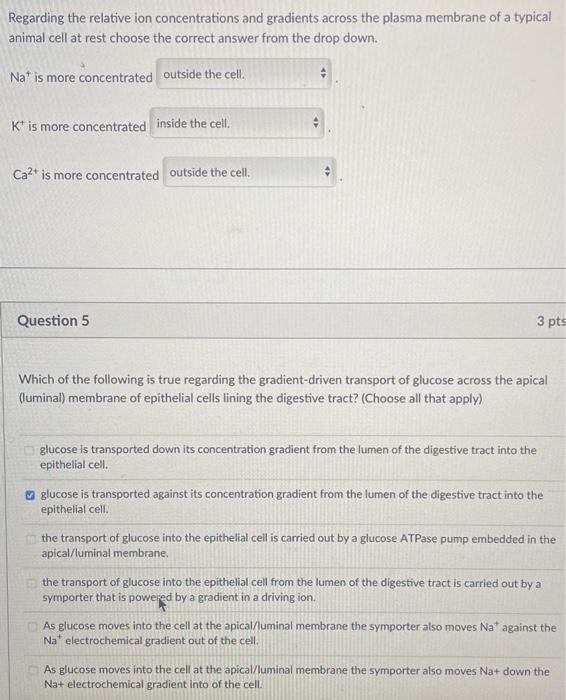 Solved Regarding the relative ion concentrations and | Chegg.com