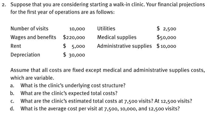 Solved 2. Suppose that you are considering starting a | Chegg.com