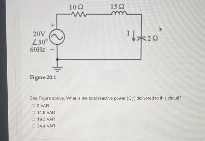 Solved See Figure above. What is the total reactive power | Chegg.com