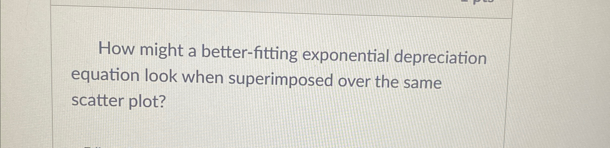 Solved How might a better-fitting exponential depreciation | Chegg.com