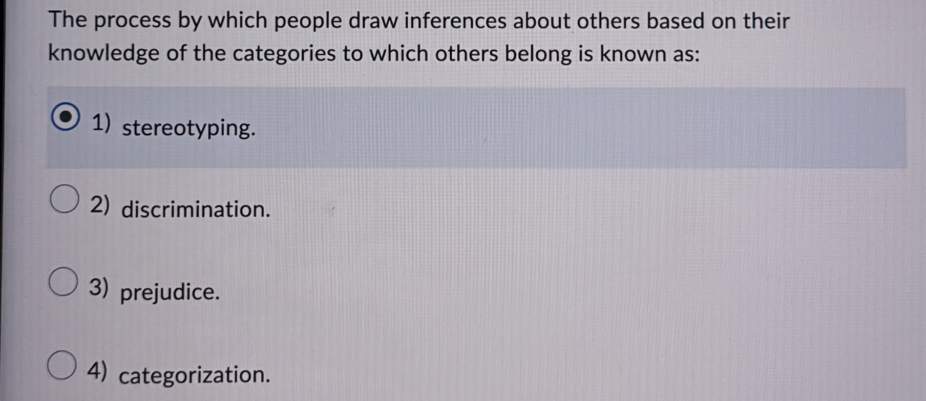 High Quality SOLUTION The process by which people draw inferences about | Chegg.com
