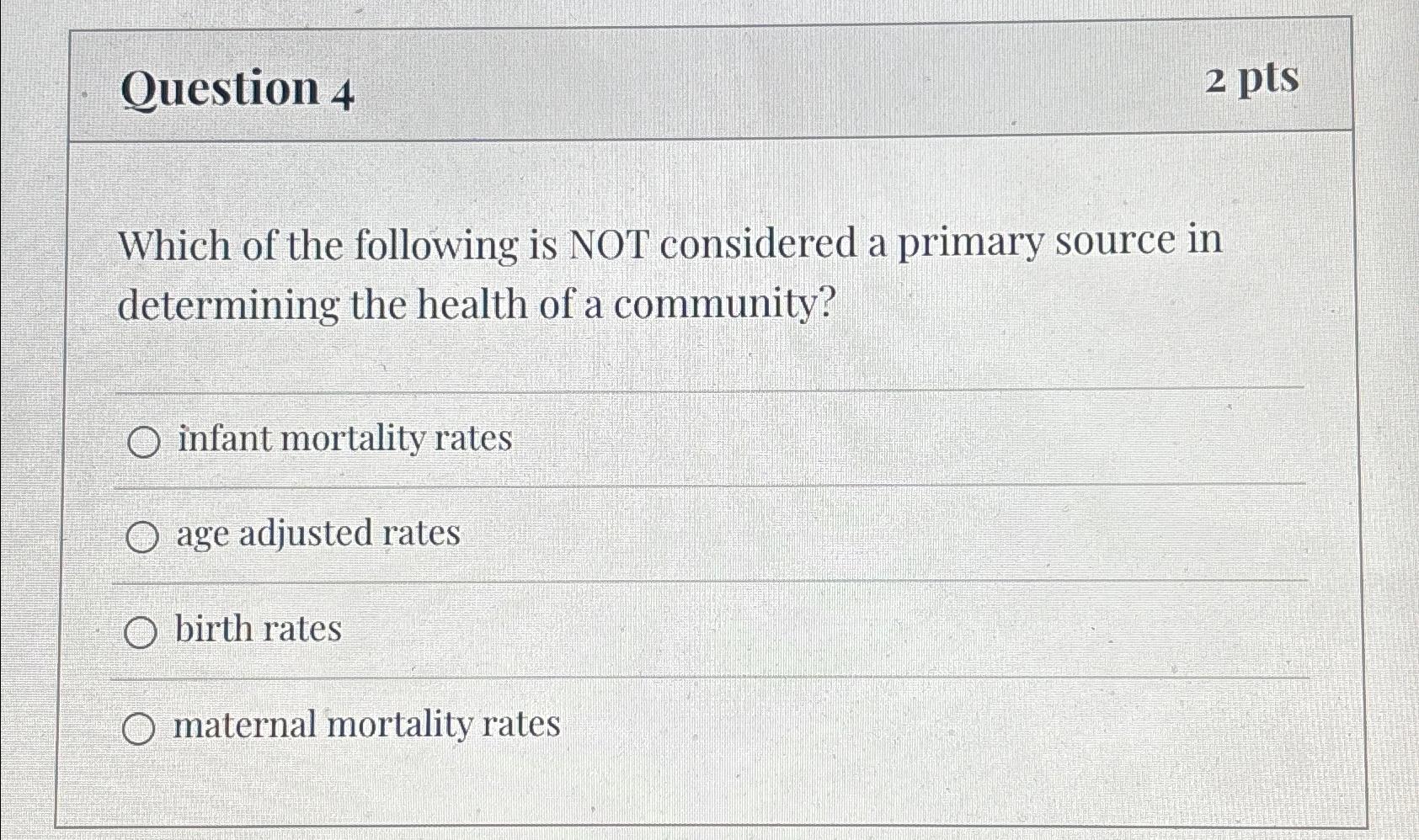 Solved WhiQuestion 42 ﻿ptsWhich of the following is NOT | Chegg.com