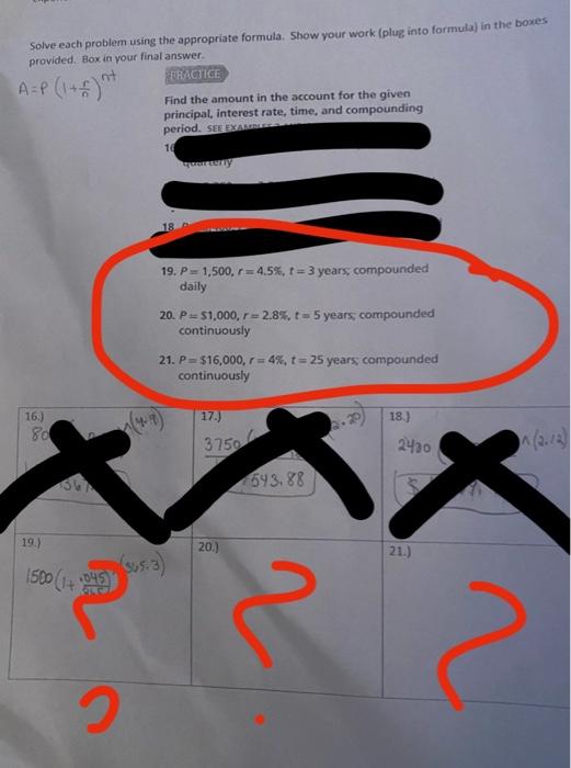 Solved Solve each problem using the appropriate formula. | Chegg.com