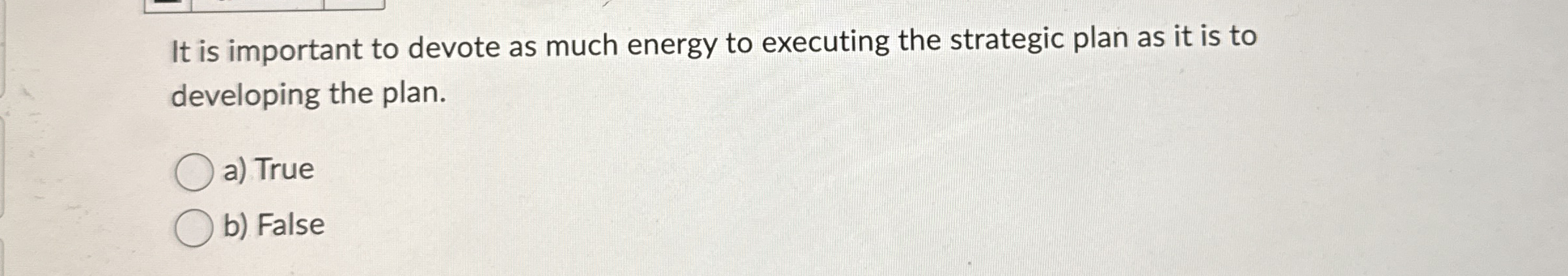 Solved It is important to devote as much energy to executing | Chegg.com