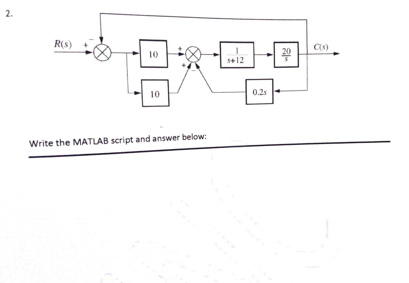 Write the MATLAB script and answer below:Write the | Chegg.com