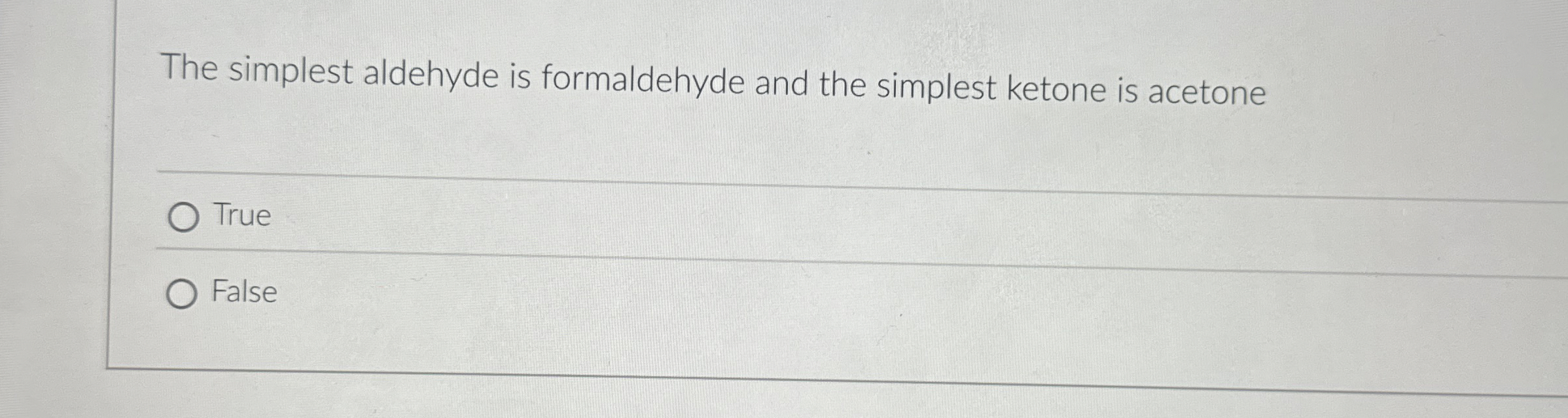 Solved The simplest aldehyde is formaldehyde and the | Chegg.com