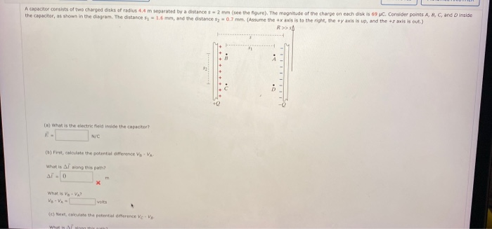 Solved A capacitor consists of two charged disks of radius | Chegg.com