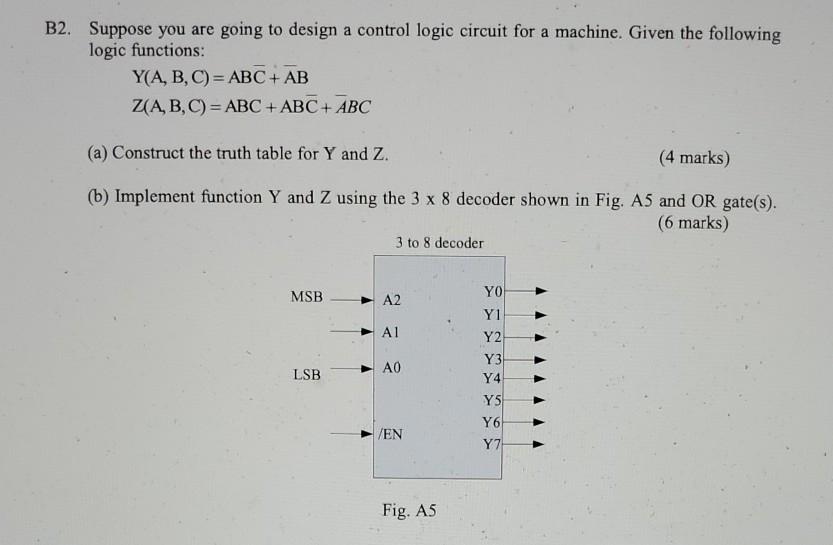 Solved B2. Suppose you are going to design a control logic | Chegg.com Solved B2. Suppose you are going to design a control logic | Chegg.com