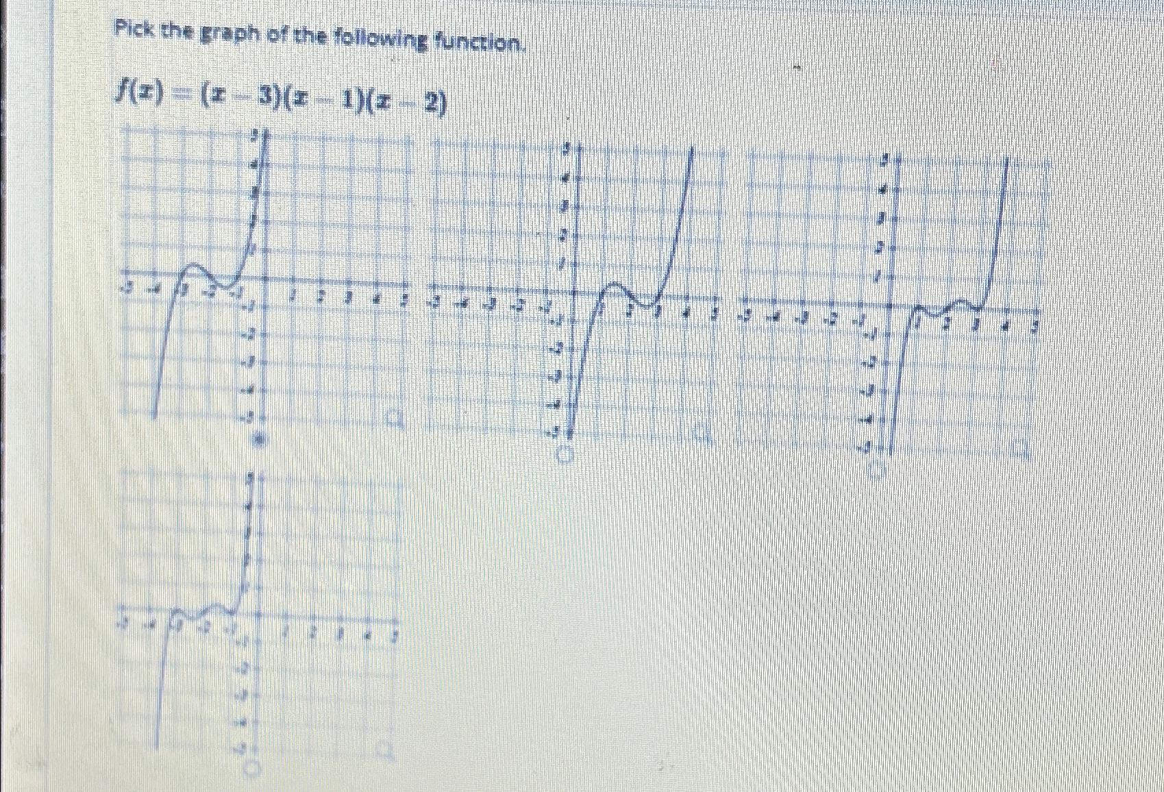 Solved Pick the graph of the following | Chegg.com