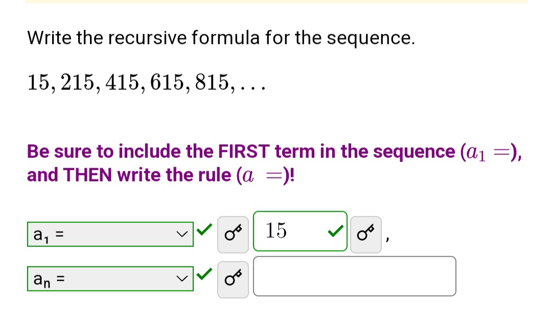 Solved Write the recursive formula for the | Chegg.com