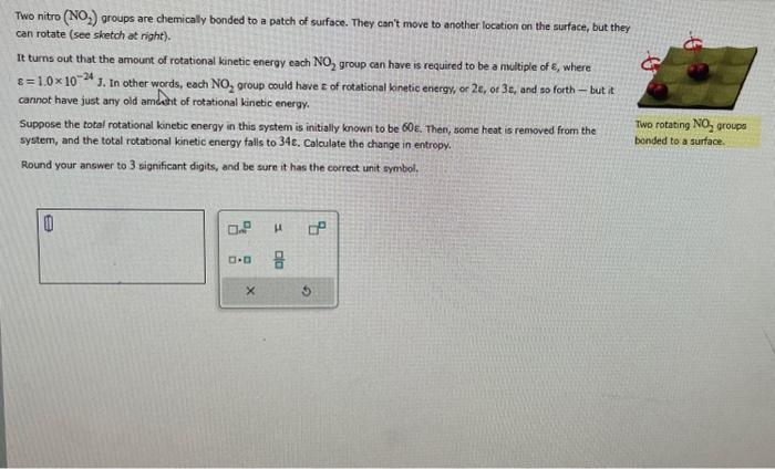 Solved Two nitro (NO2) groups are chemically bonded to a | Chegg.com