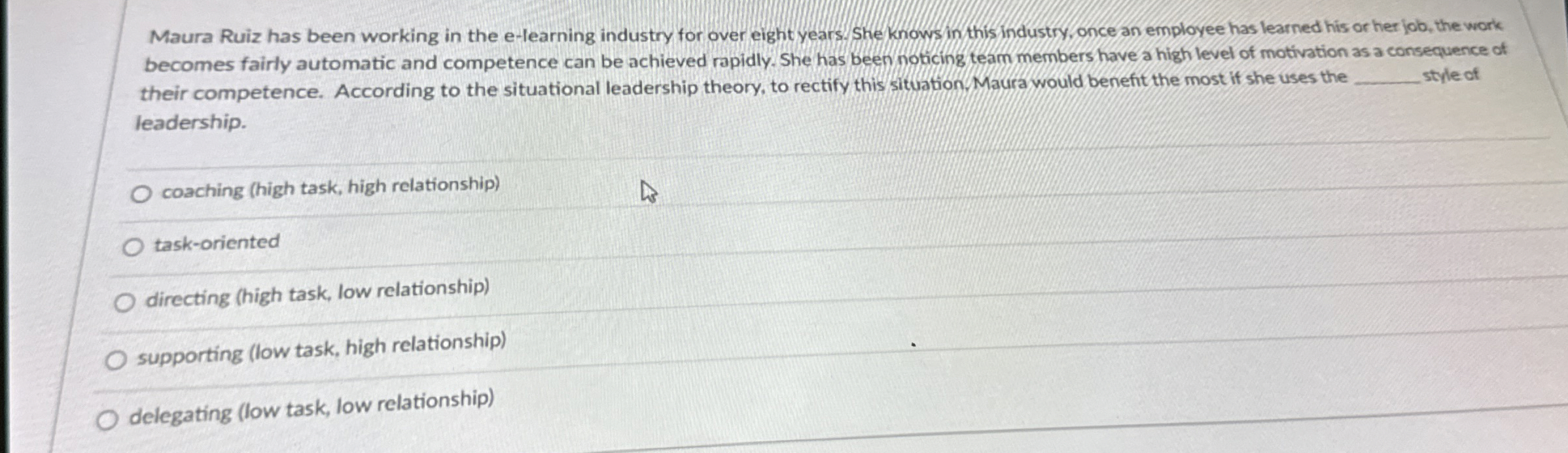 Solved Maura Ruiz has been working in the e-learning | Chegg.com