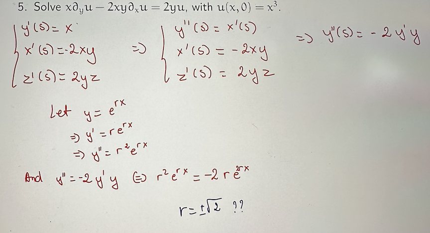 Solved Solve xdelyu-2xydelxu=2yu, ﻿with | Chegg.com