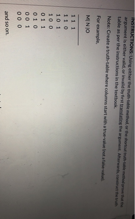 Solved INSTRUCTIONS: Using either the truth-table method, or | Chegg.com
