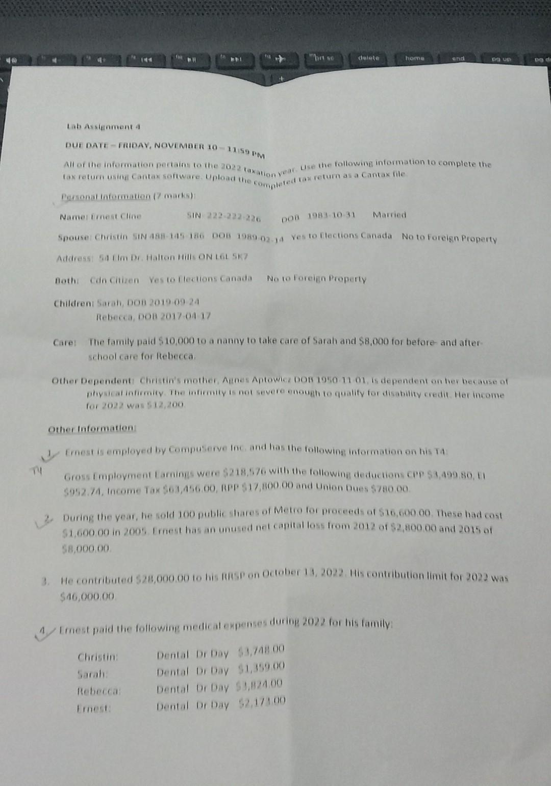 Solved Lab Assignent a DUE DATE - FRIDAV, NOVIMAER | Chegg.com