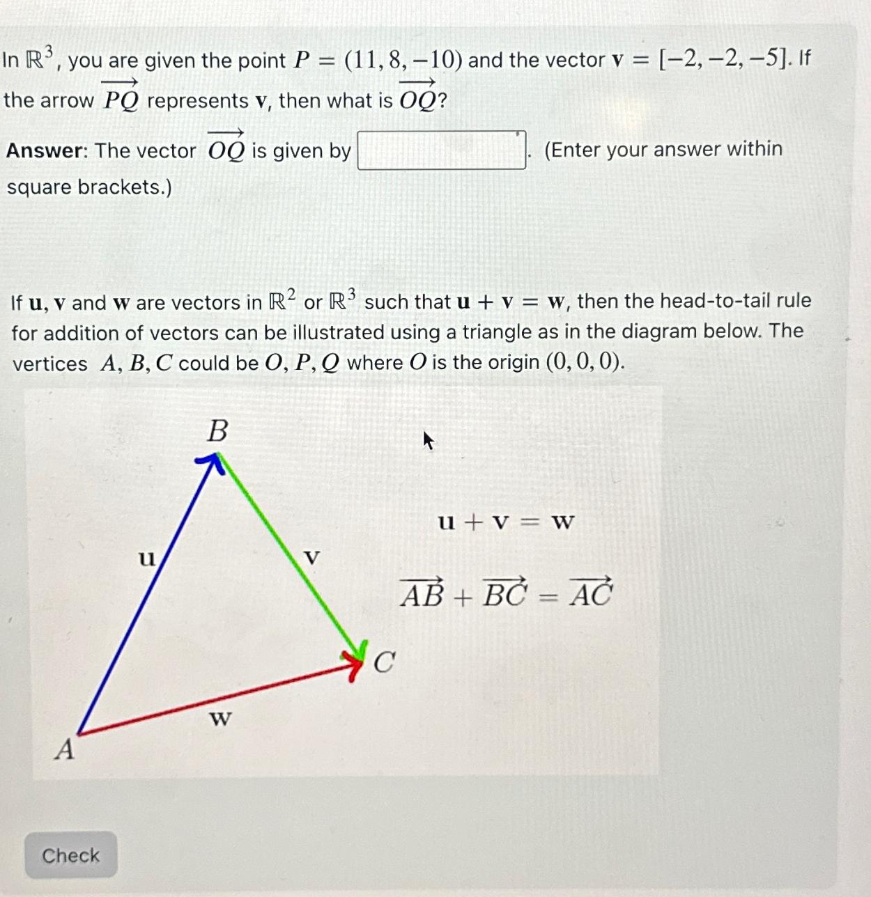 Solved In R^(3), you are given the point P=(11,8,-10) and | Chegg.com