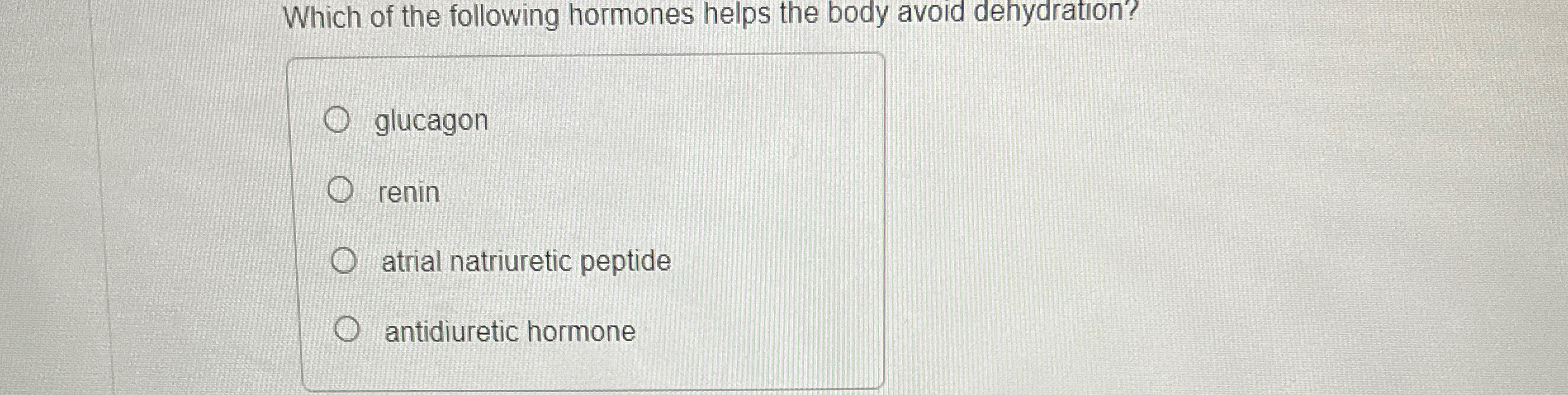 Solved Which of the following hormones helps the body avoid | Chegg.com