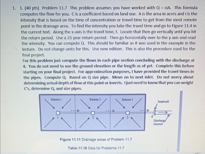 Solved 1. (40 pts) Problem 11.7 This problem assumes you | Chegg.com