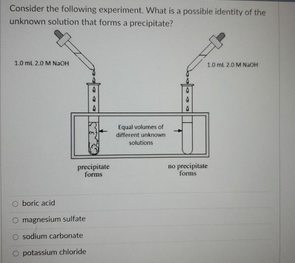 Solved Consider the following experiment. What is a possible | Chegg.com
