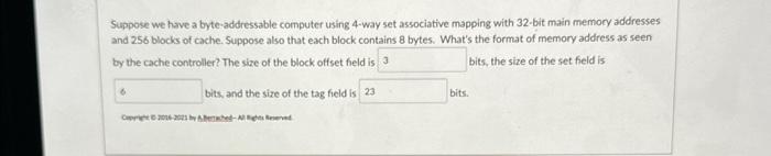 Solved Suppose We Have A Byte Addressable Computer Using 