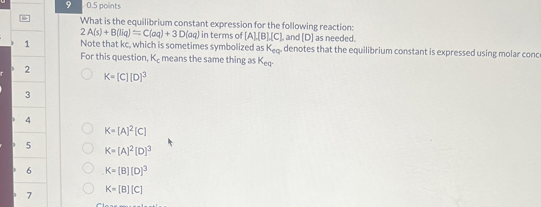 Solved 90.5 ﻿pointsWhat is the equilibrium constant | Chegg.com