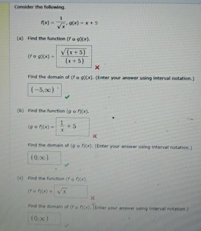 Solved Consider the following.f(x)=1x2,g(x)=x+5(a) ﻿Find the | Chegg.com