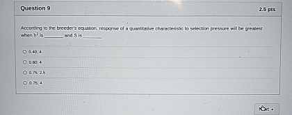 High Quality SOLUTION Question 92.5 ﻿ptsAccording to the breeder's | Chegg.com