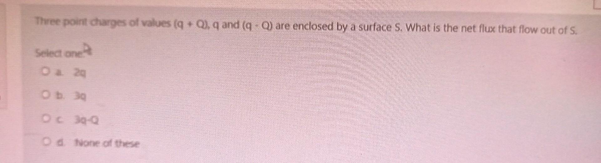 Solved Three point charges of values (q+Q),q and (q⋅Q) are | Chegg.com