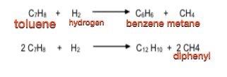 Solved Toluene reacts with hydrogen (H2) to form benzene, | Chegg.com