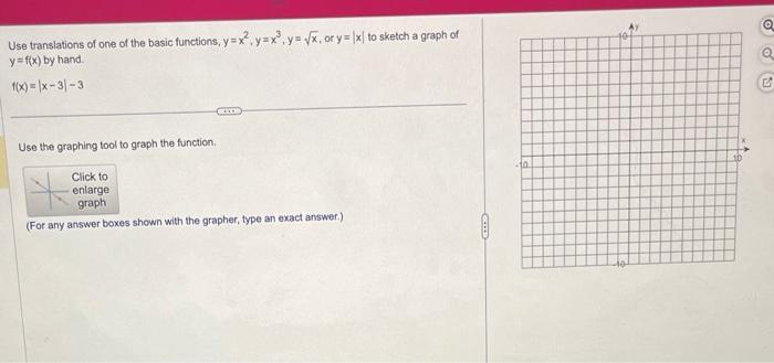 Solved Use translations of one of the basic functions, | Chegg.com