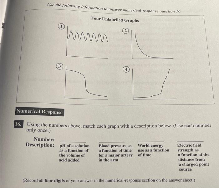 Solved Use the following information to answer | Chegg.com
