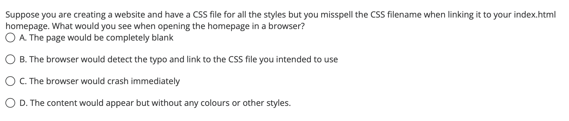 Solved Suppose you are creating a website and have a CSS | Chegg.com