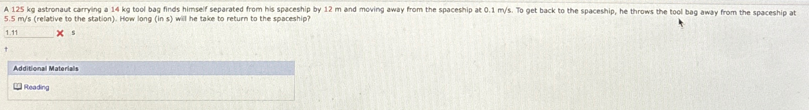 Solved 5.5ms (relative to the station). ﻿How long (in s) | Chegg.com