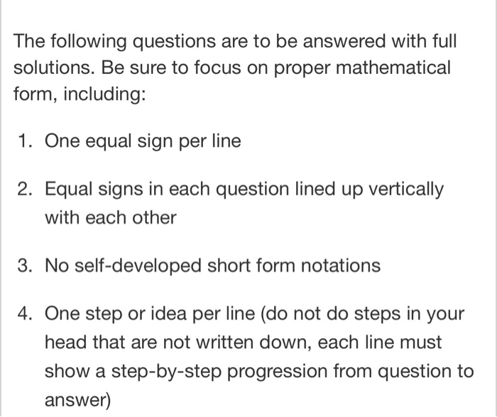 Solved The following questions are to be answered with full | Chegg.com