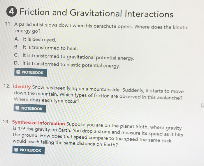 Solved 4 Friction and Gravitational Interactions 11. A | Chegg.com