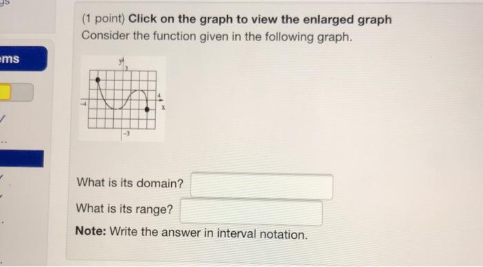 Solved (1 point) Click on the graph to view the enlarged | Chegg.com