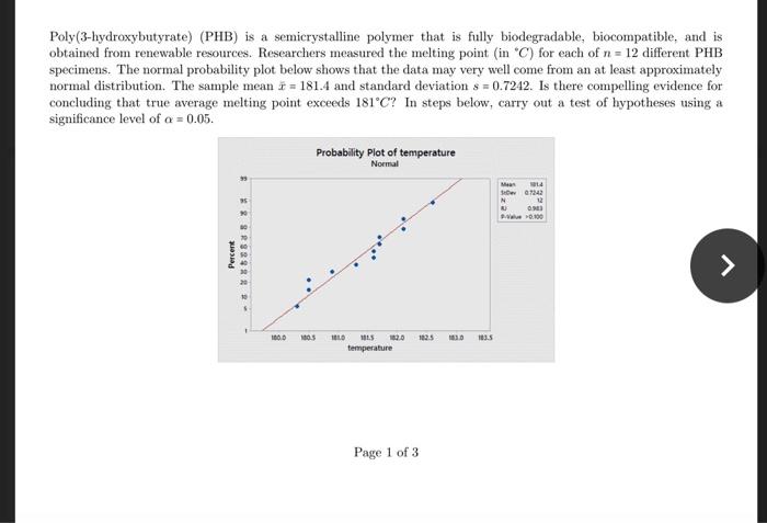 Solved Poly(3-hydroxybutyrate) (PHB) is a semicrystalline | Chegg.com