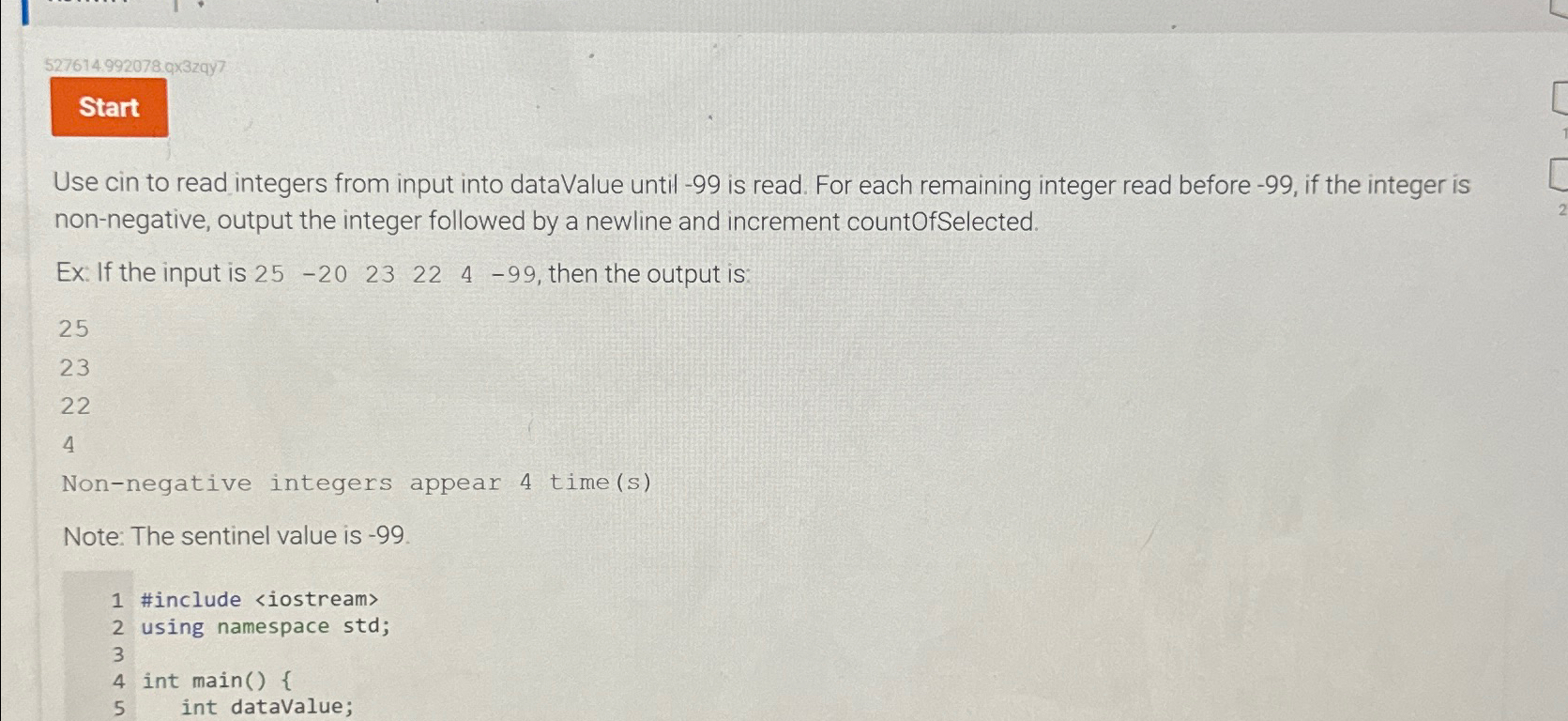 Solved 527614.9920789×3z9y7Use cin to read integers from | Chegg.com