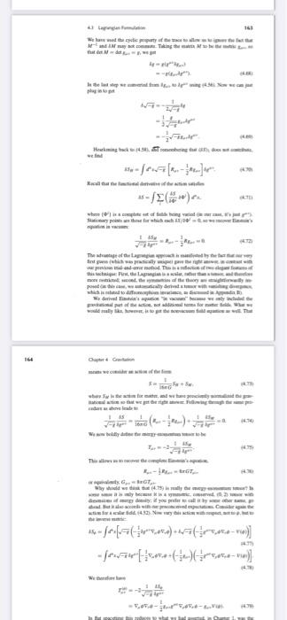 Solved 3∗. Derive Einstein's equations from the | Chegg.com