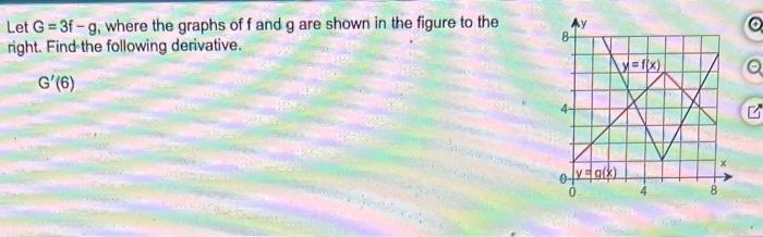 Solved Let G=3f−g, where the graphs of f and g are shown in | Chegg.com