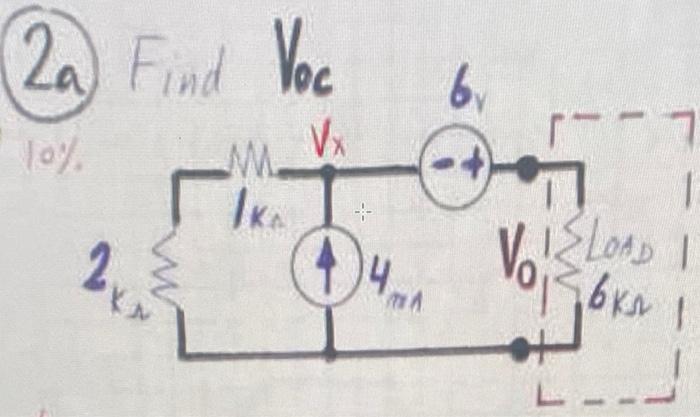 Solved (2a) Find Voc 6 | Chegg.com