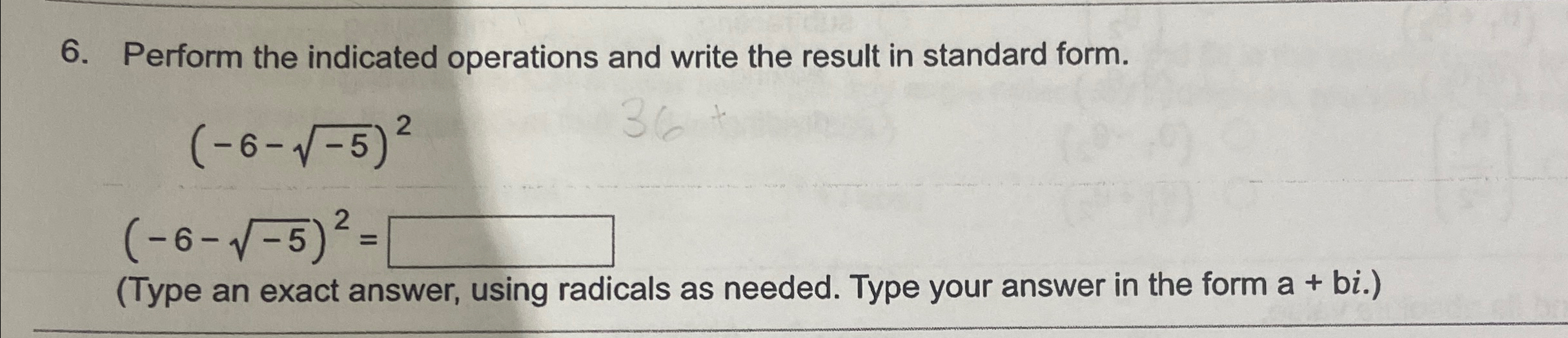 Solved Perform the indicated operations and write the result | Chegg.com