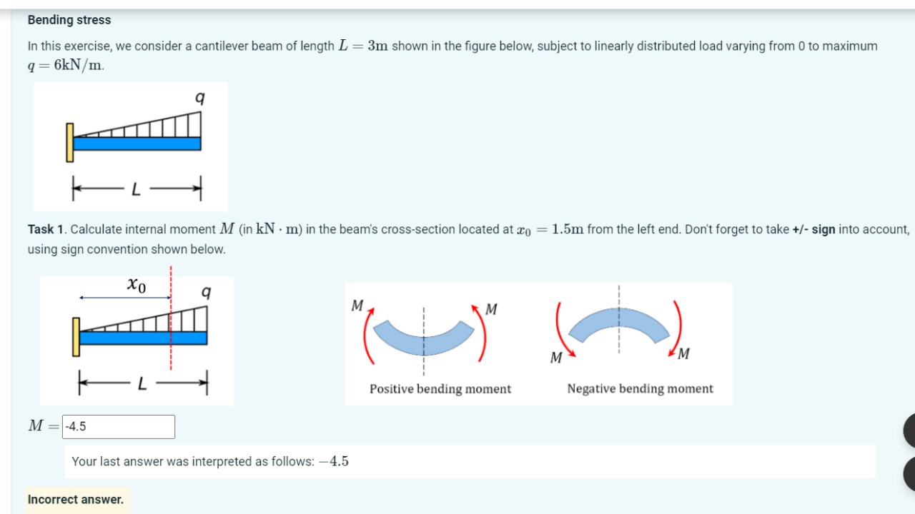 Solved Bending stressIn this exercise, we consider a | Chegg.com