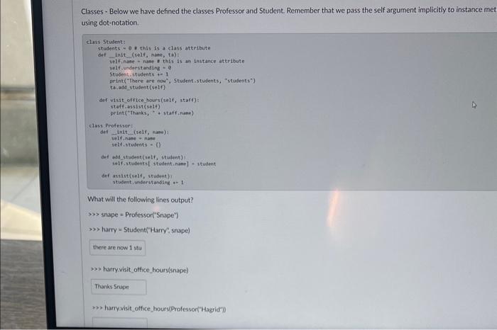 Solved Classes - Below we have defined the classes Professor | Chegg.com
